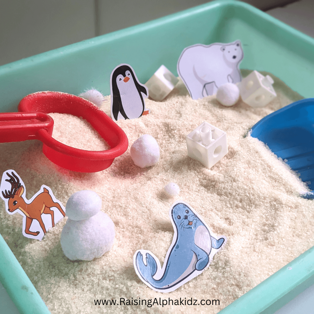 How to Make Winter Sensory Bin » Raising Alphakidz