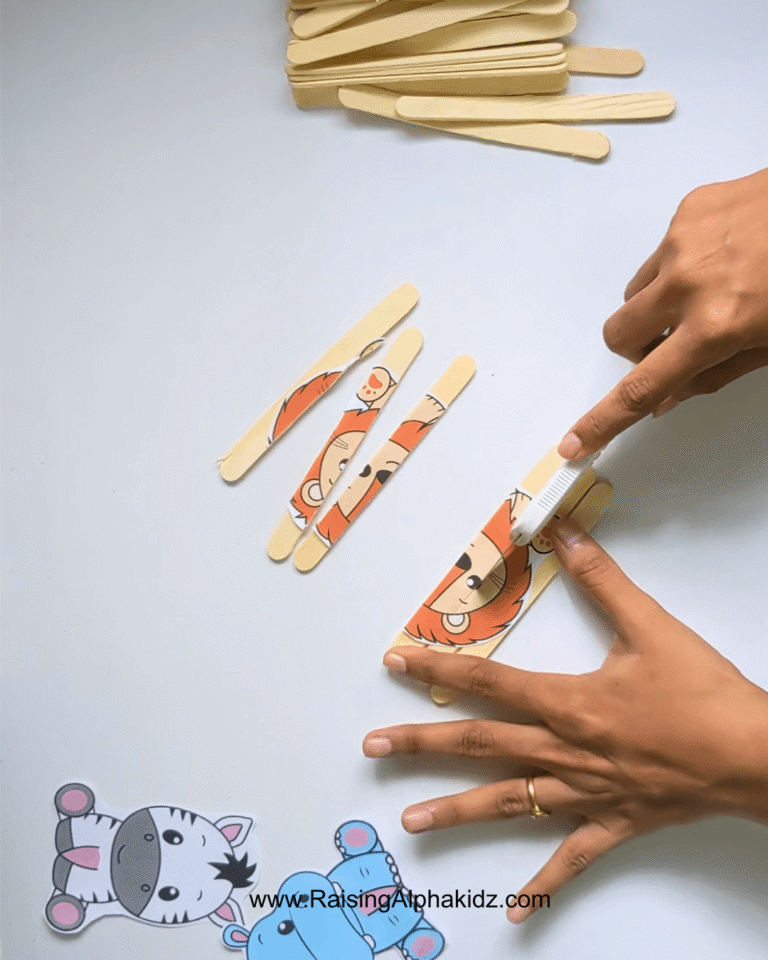 DIY Popsicle Stick Puzzle Game For Preschool | FREE Printable » Raising ...
