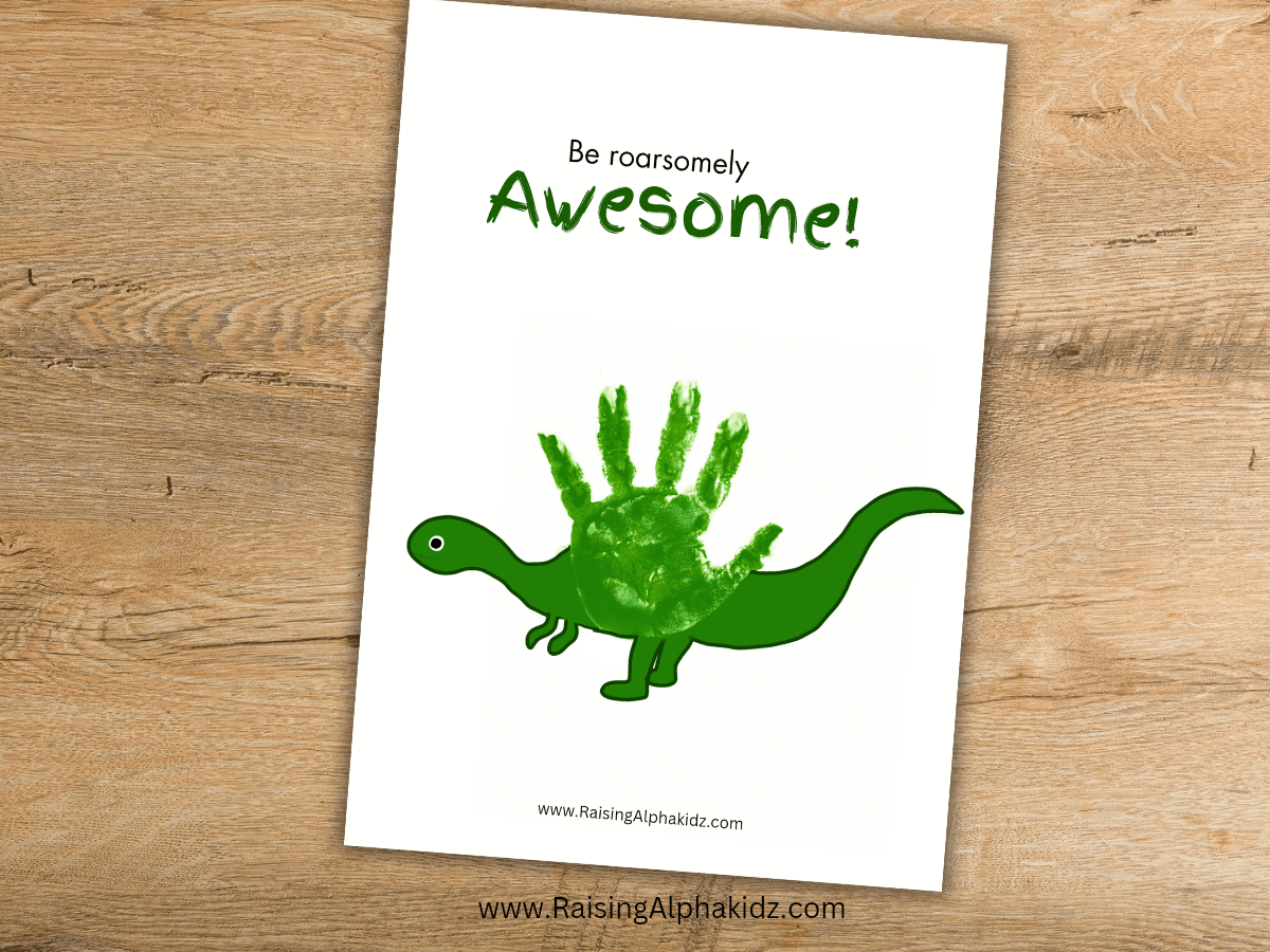 Easy Dinosaur Handprint Art Ideas With FREE Templates » Raising Alphakidz