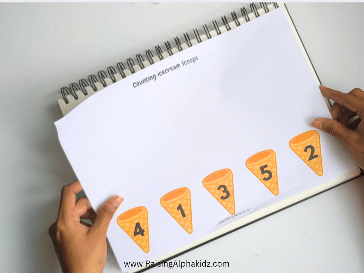 DIY IceCream Scoop Counting Activity With Free Printables » Raising ...