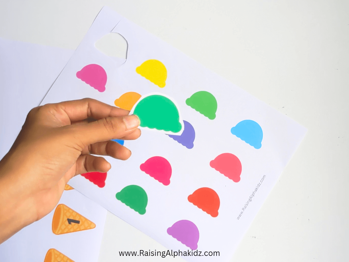 DIY IceCream Scoop Counting Activity With Free Printables » Raising ...