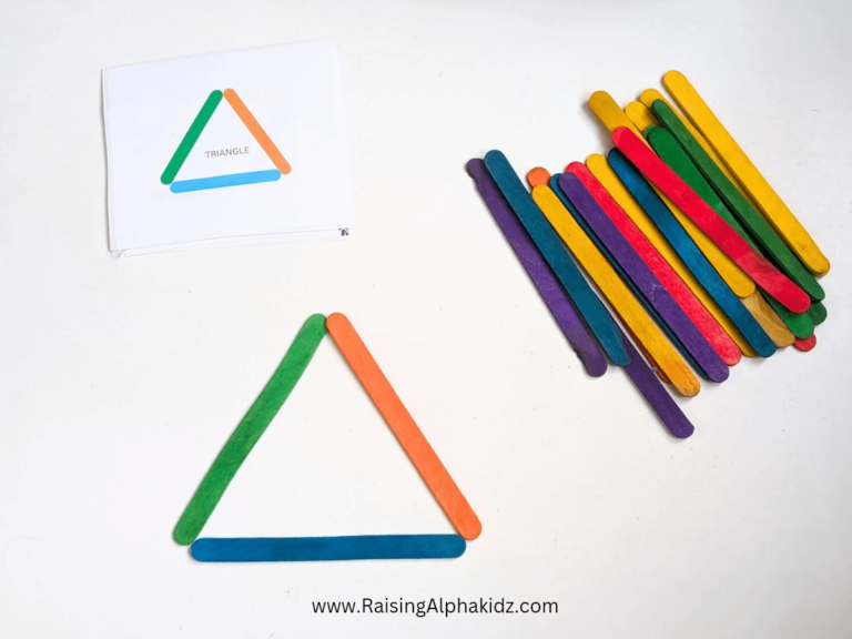 DIY Popsicle Stick Shapes Mat Printable - Preschool Shape Activity ...