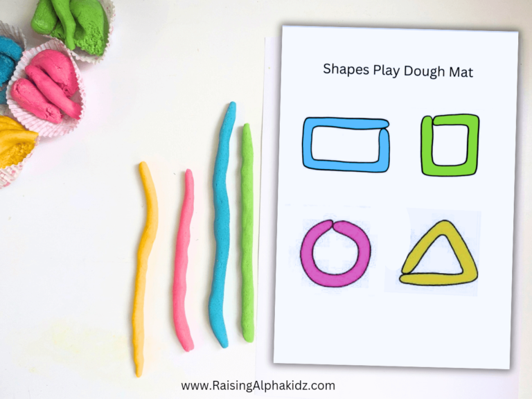 How to Make Playdough Shapes Mat with Free Printable » Raising Alphakidz