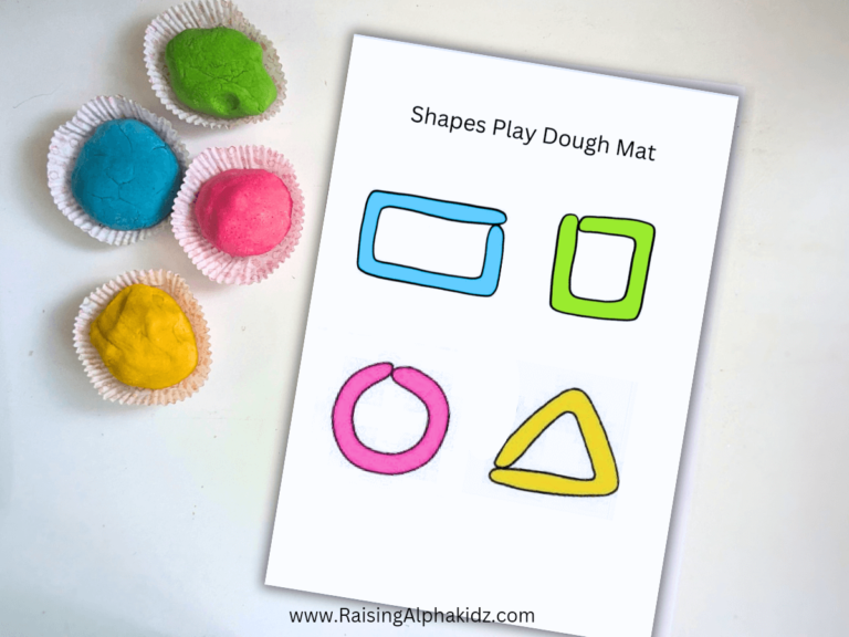 How to Make Playdough Shapes Mat with Free Printable » Raising Alphakidz