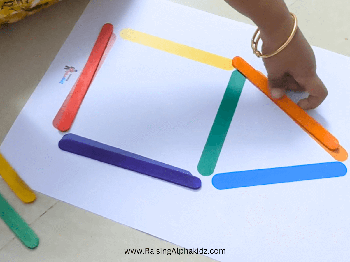 DIY Popsicle Stick Shapes Mat Printable - Preschool Shape Activity ...