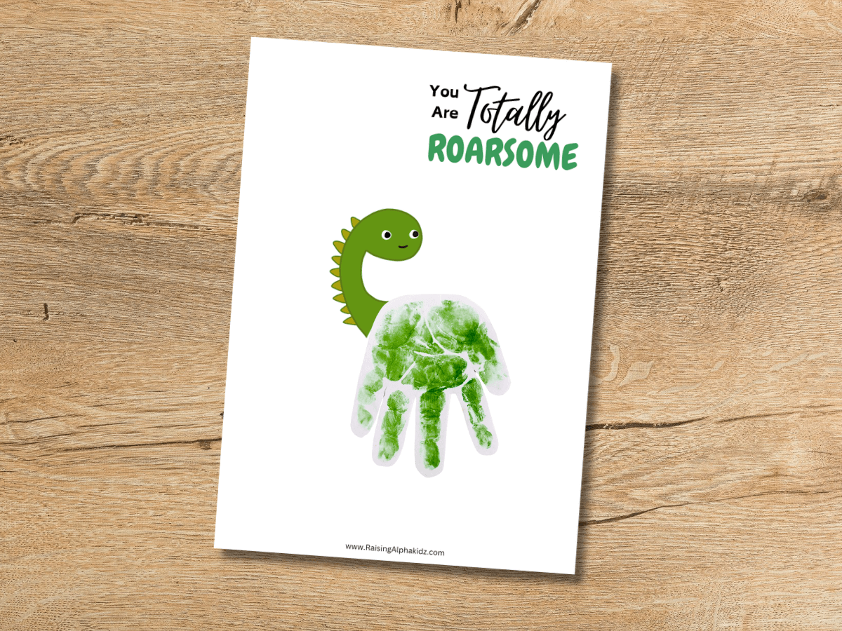 Easy Dinosaur Handprint Art Ideas With FREE Templates » Raising Alphakidz