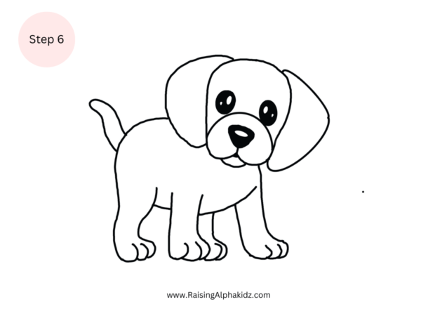 How To Draw A Puppy Dog Step By Step For Kids » Raising Alphakidz