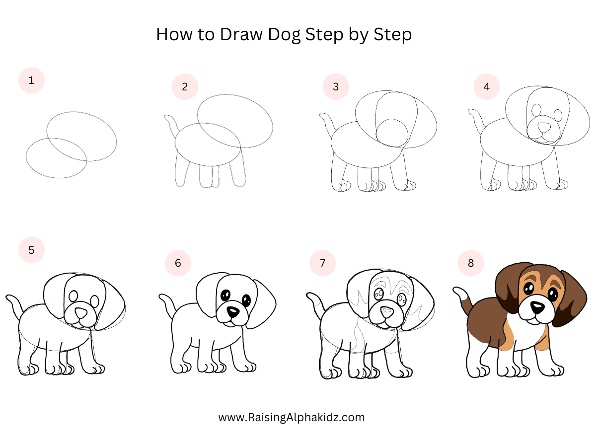 How To Draw A Puppy Dog Step By Step For Kids » Raising Alphakidz