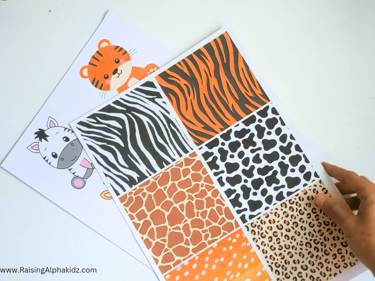 DIY Animal Skin Pattern Matching Cards » Raising Alphakidz