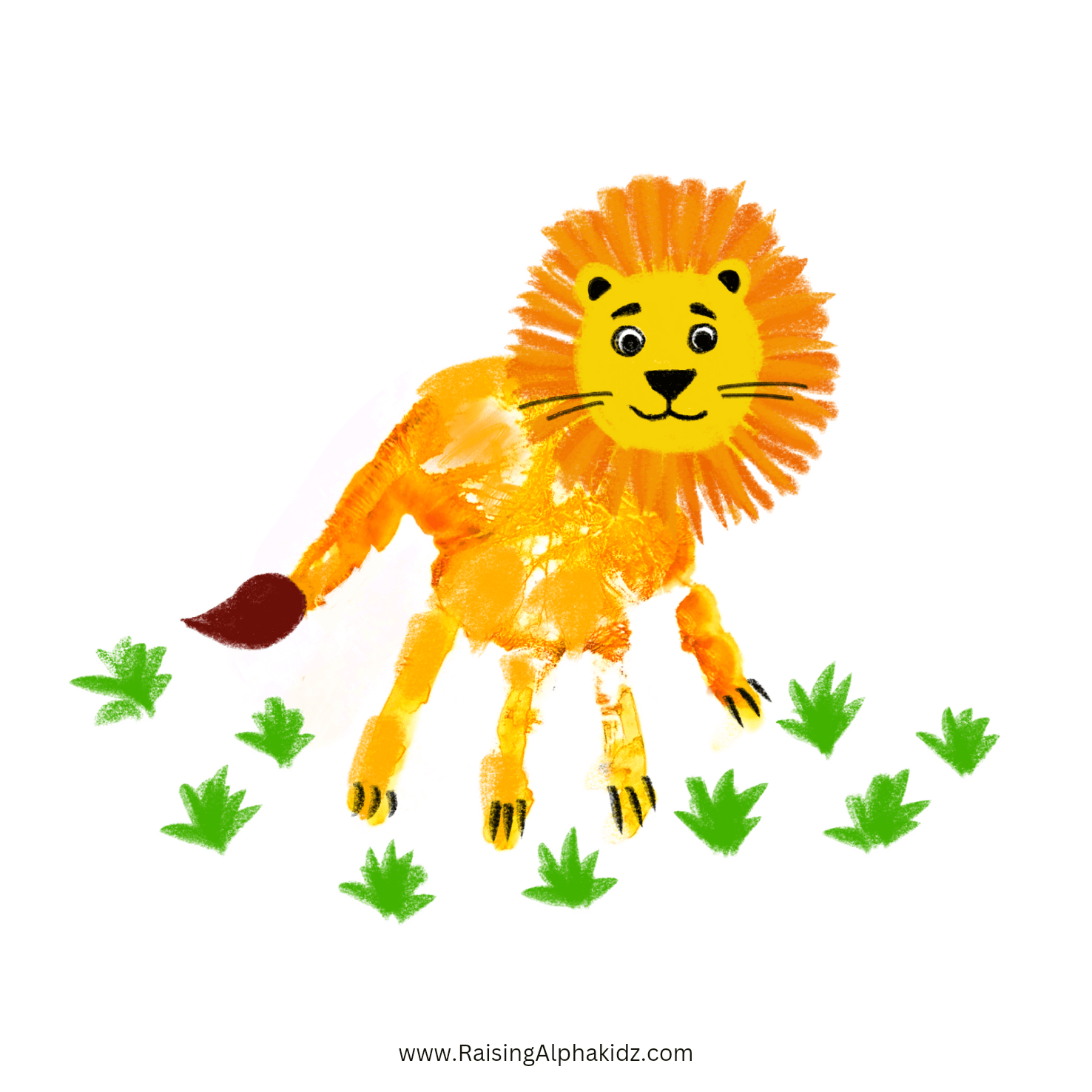 Wild Animals Handprint Art Ideas For Kids » Raising Alphakidz