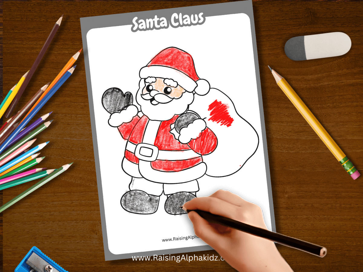 Christmas Theme Colouring Pages For Kids - Free Printable » Raising ...