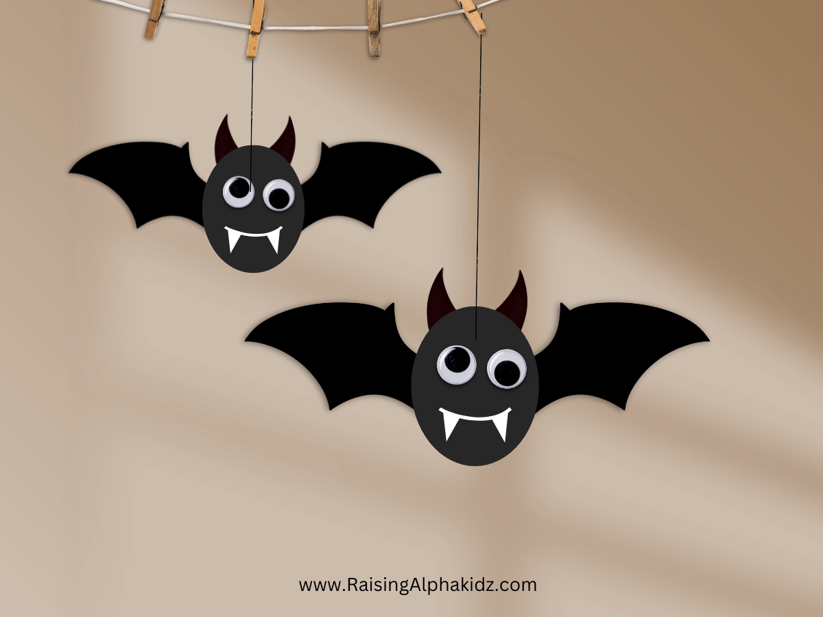 Simple Halloween Bat Craft With Paper » Raising Alphakidz
