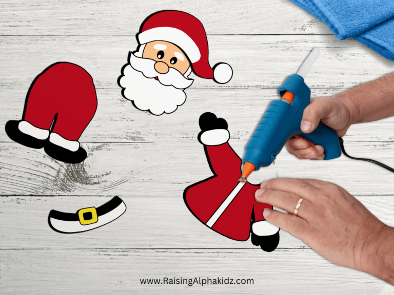 How to Make Paper Craft Santa Claus For Kids (with Free Template ...