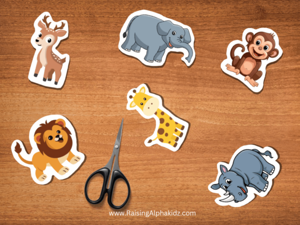 Shadow Matching Activity Free Printable – Wild Animals » Raising Alphakidz