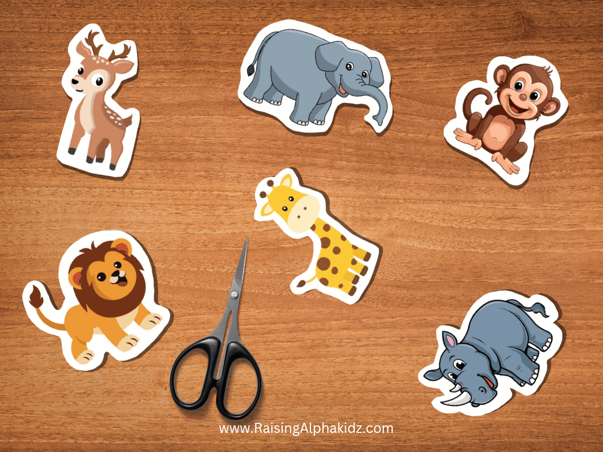 Shadow Matching Activity Free Printable – Wild Animals » Raising Alphakidz