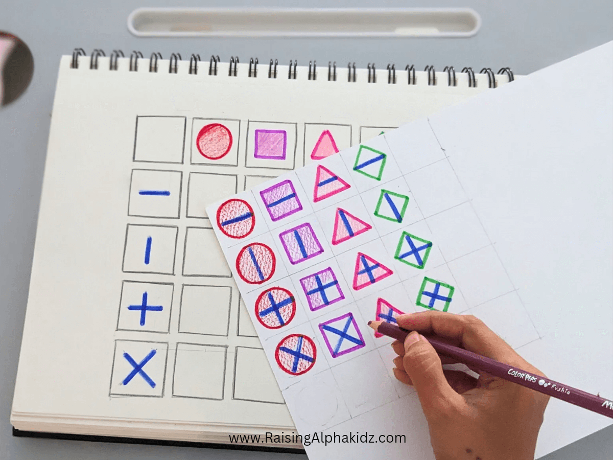 Shapes Pattern Activity For Preschool Kids » Raising Alphakidz