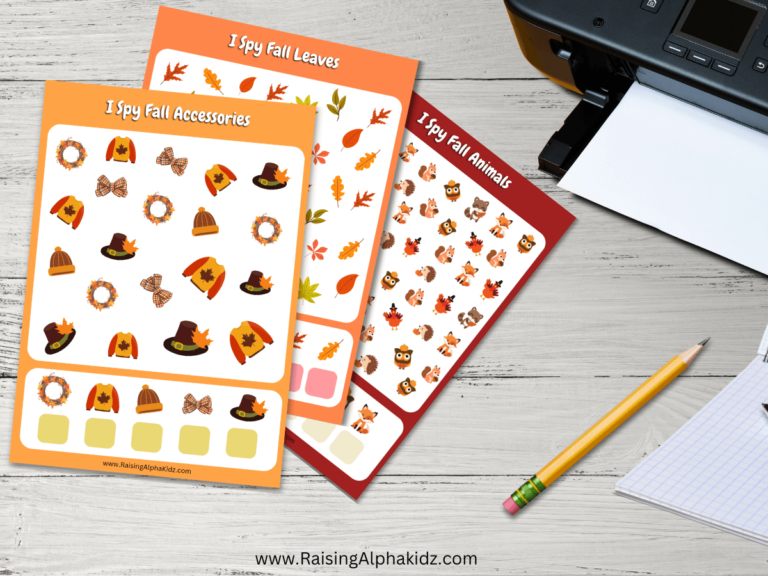 Fall Themed I Spy Sheets » Raising Alphakidz