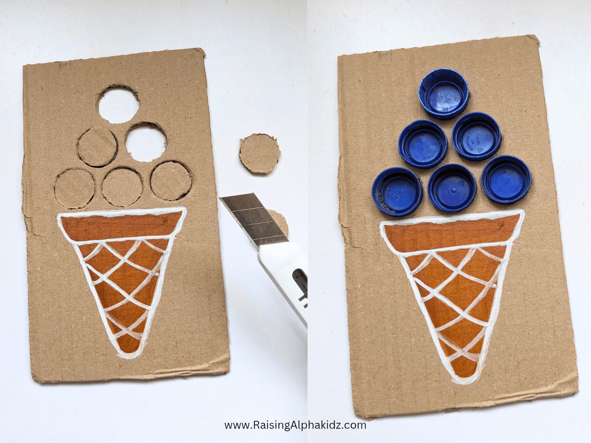 Bottle Caps Icecream Activity : Boost Pattern Recognition Skill ...