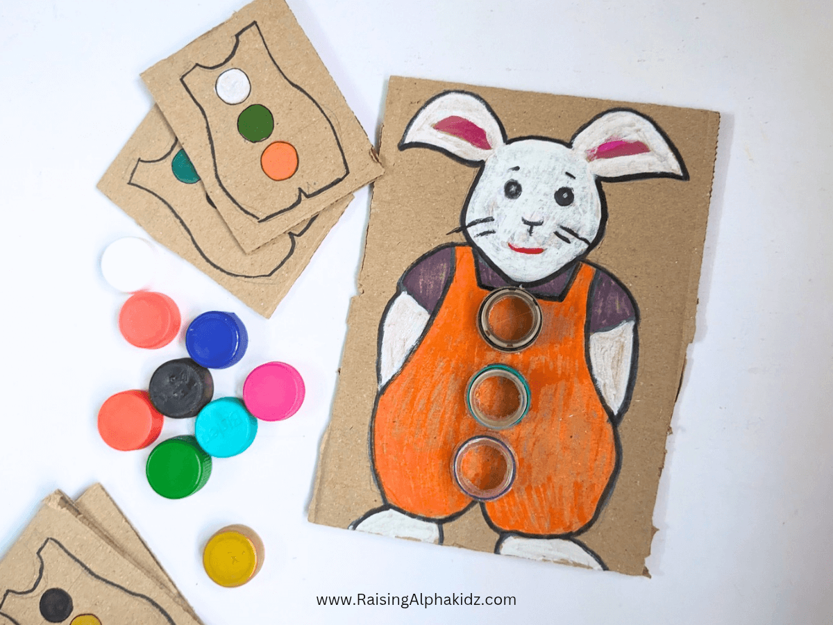 DIY Color Bottle Caps Pattern Matching Activity For Kids » Raising ...