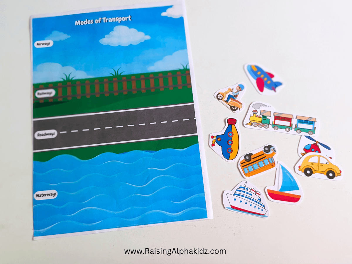 Modes of Transportation Activity - Free PDF » Raising Alphakidz