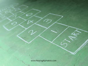 How to Play Hopscotch Number Game » Raising Alphakidz