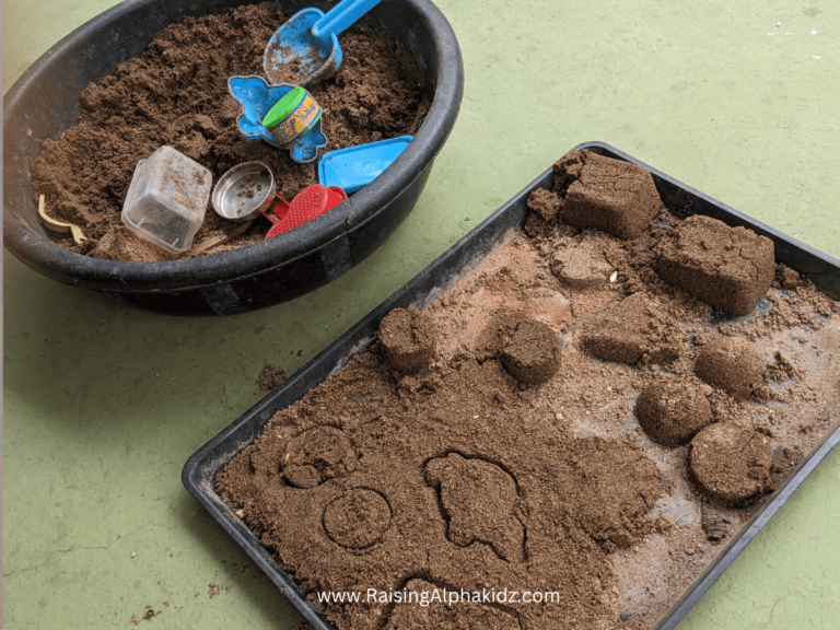 Exploring Sand & Shapes: A Sensory Sand Play Activity » Raising Alphakidz