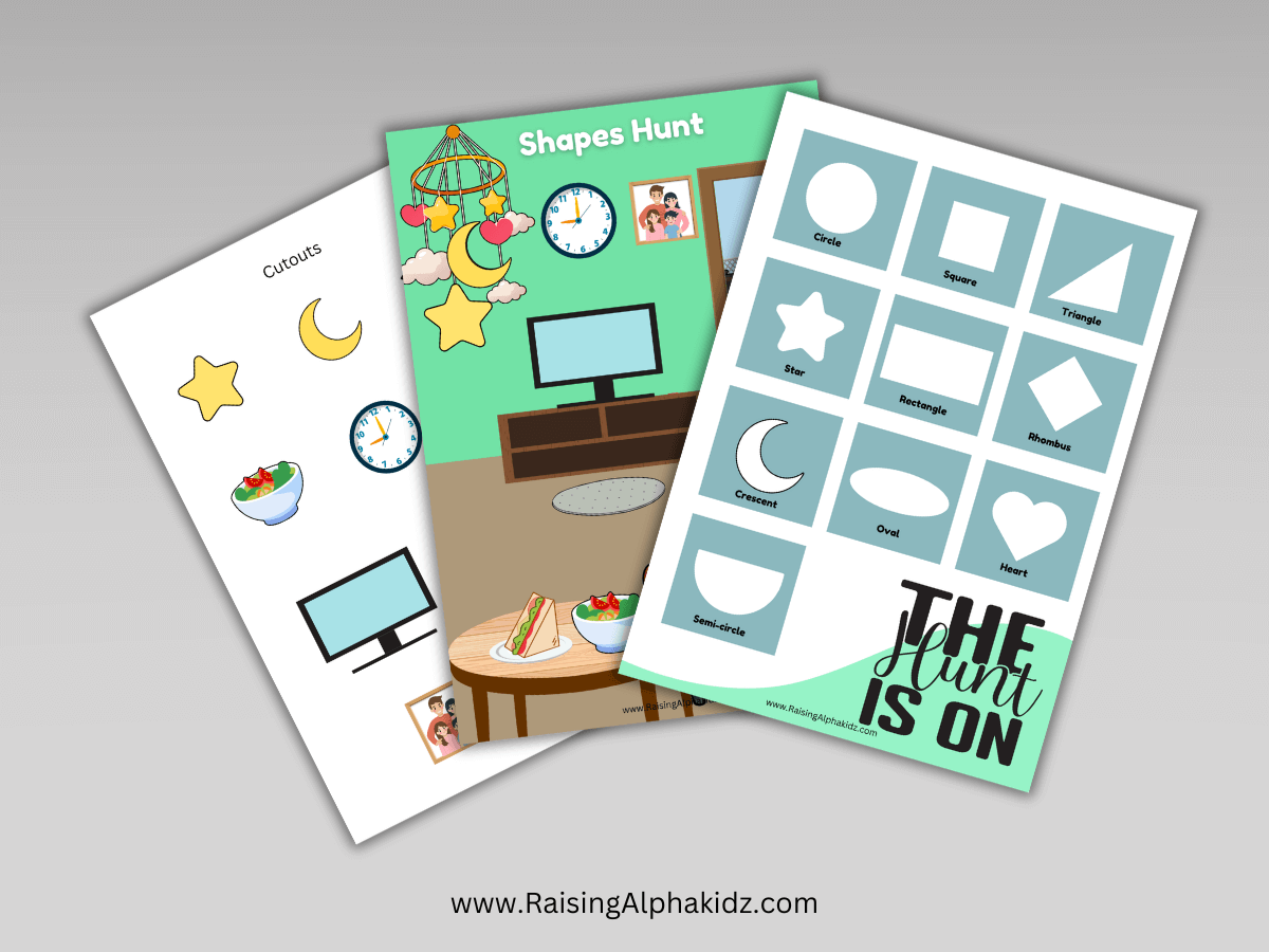 Shapes Hunt Activity for Kindergarteners - Free Printable » Raising ...