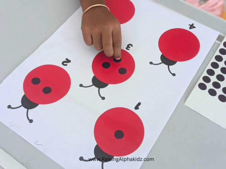 Ladybug Spots Counting Activity | Free Printable » Raising Alphakidz