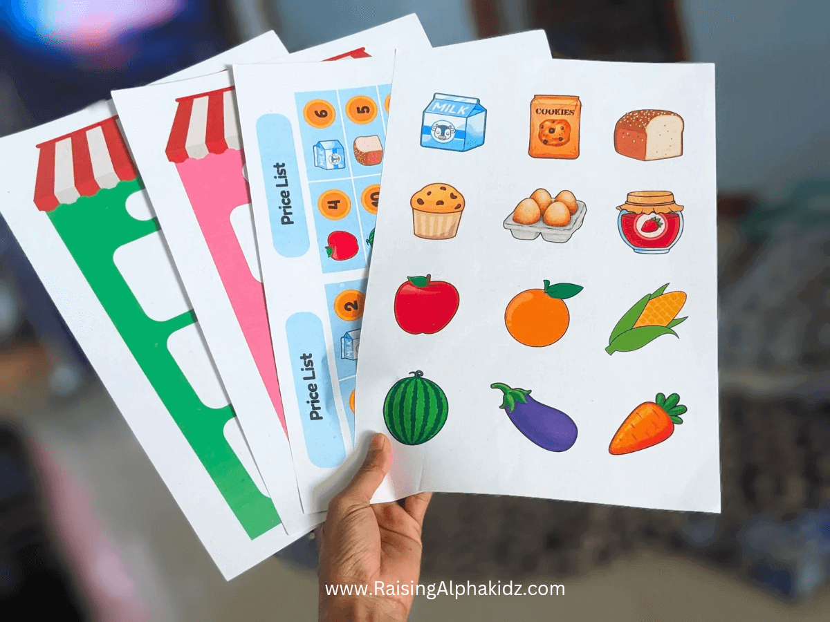 Pretend Play Grocery Store | Free Printable » Raising Alphakidz