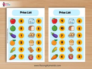 Pretend Play Grocery Store | Free Printable » Raising Alphakidz