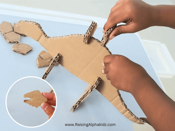 How to Built a Cardboard Dinosaur 3D Model Craft For Kids » Raising ...